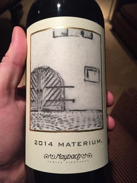 TN: 2014 Maybach Family Vineyards Cabernet Sauvignon Materium - WINE ...