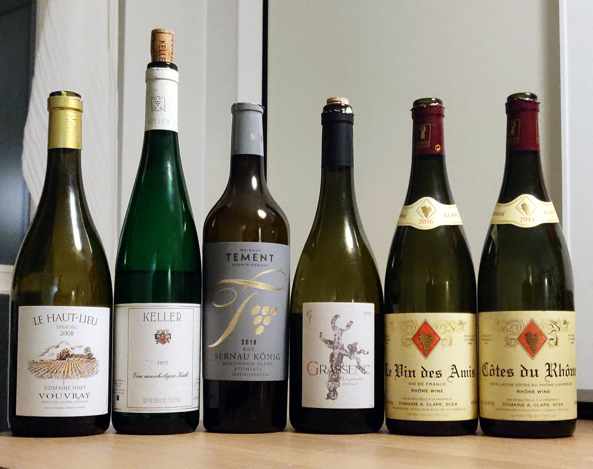 TN: A Coupla Clape, Huet, Keller, Clos Saint Joseph - WINE TALK ...