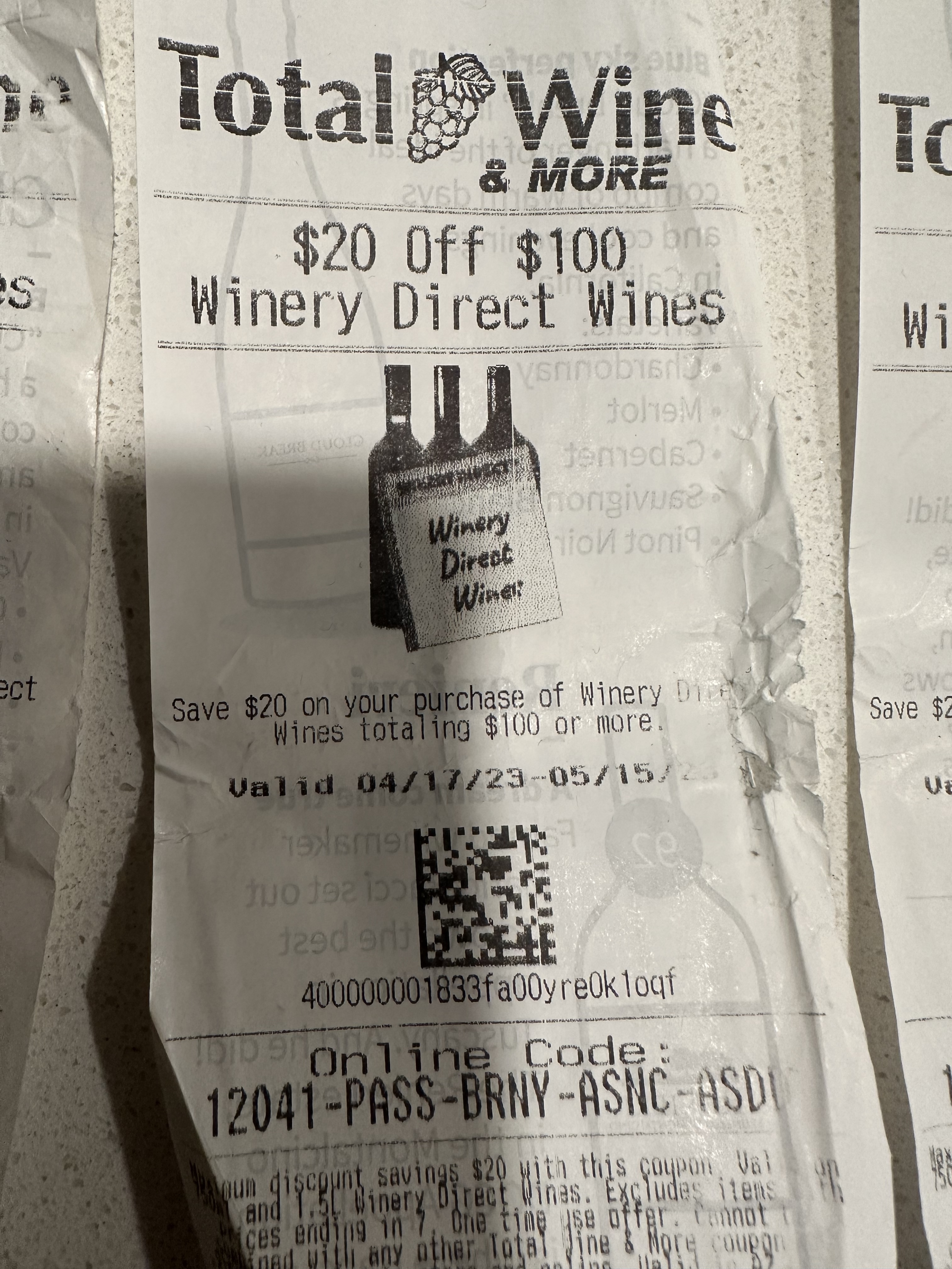 Total Wine $20 off $100 winery direct wines - WINE TALK - WineBerserkers