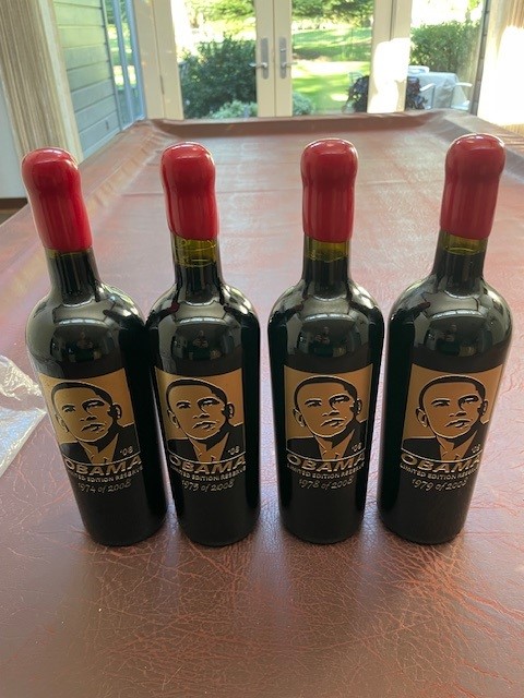 Obama Gold Etched Merlot limited - Commerce Corner - Wine Classifieds ...