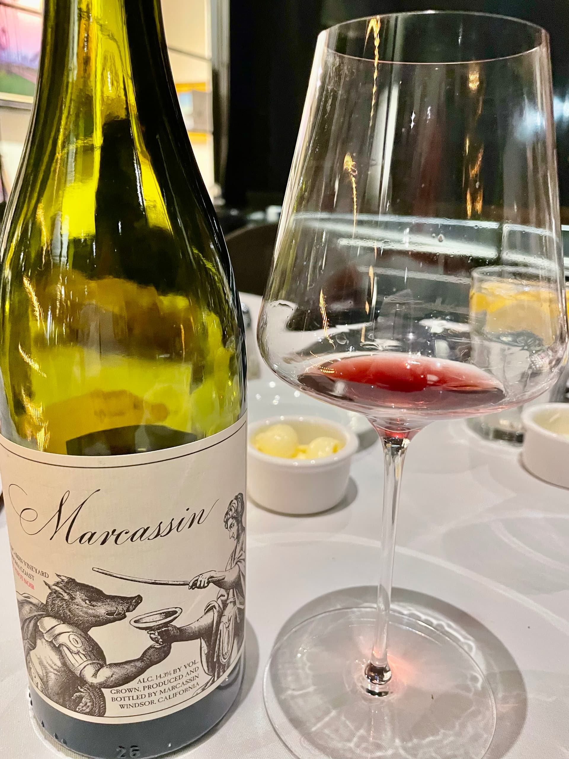 4 wines tasted blind at dinner: 2008 Taittinger Comtes, 2019 de ...