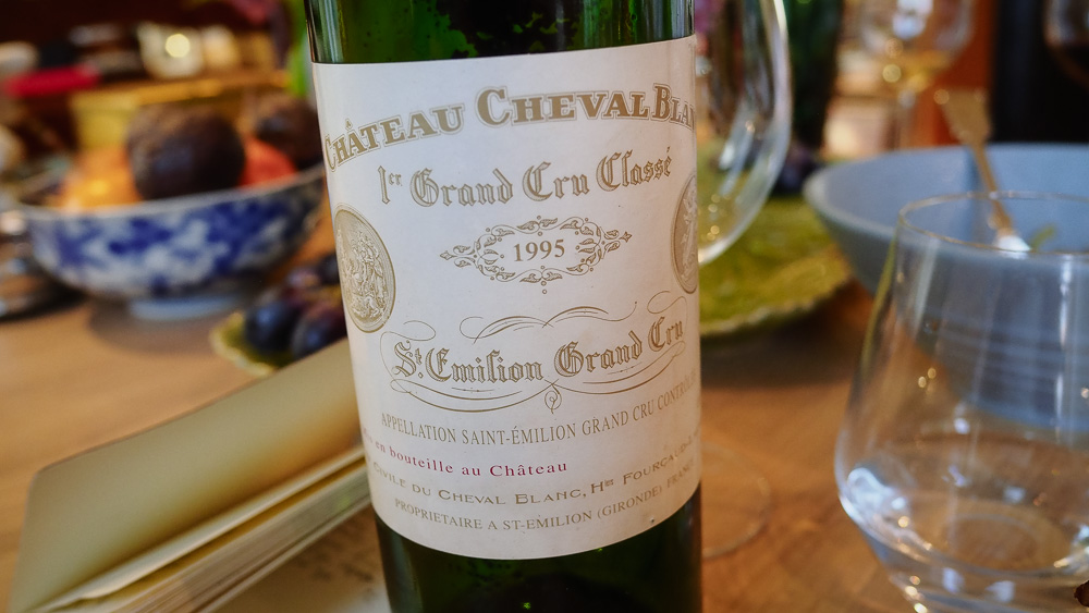 Dinner with friends, including Ausone 85, Cheval Blanc 85 and 3 ...