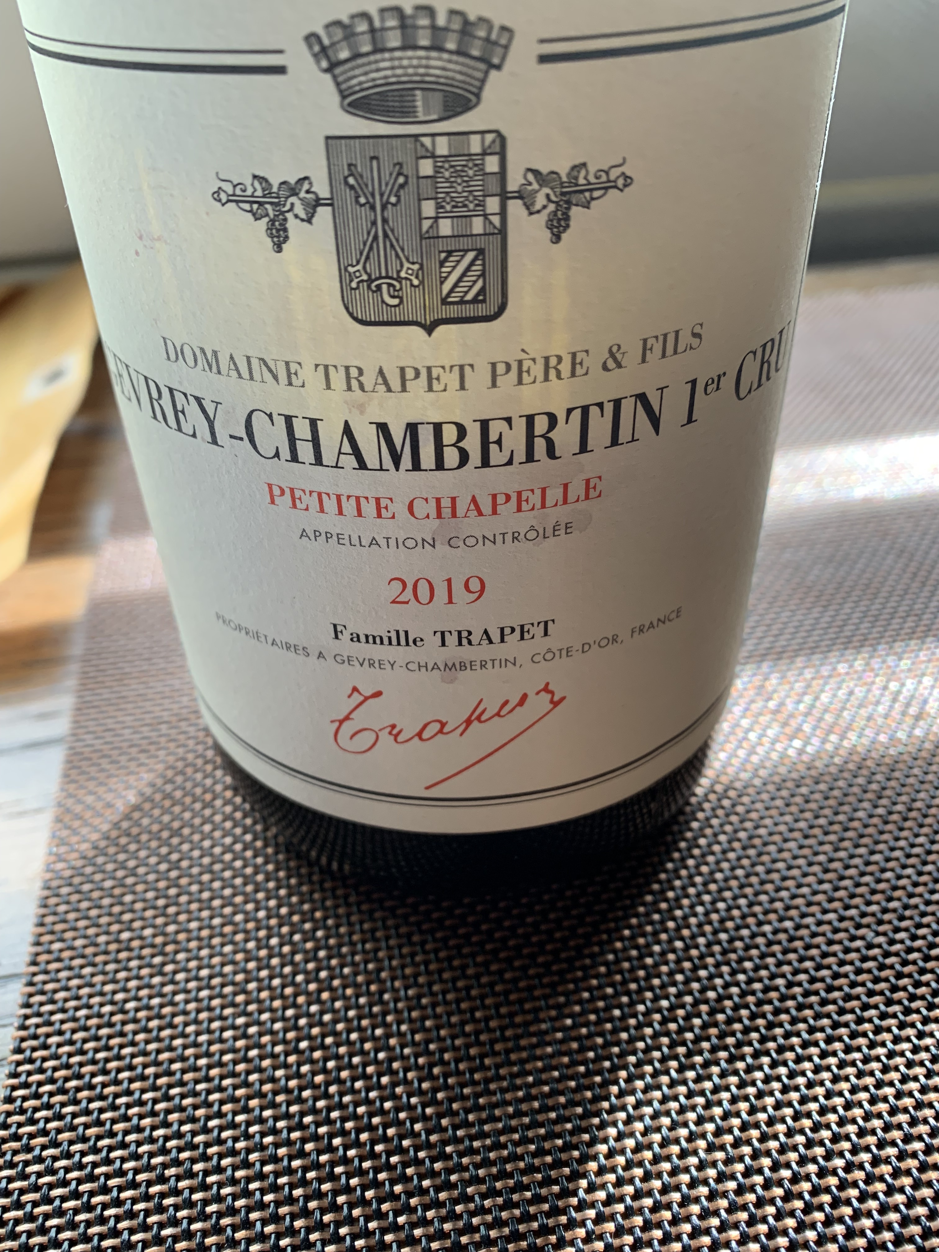 Domaine Trapet 2019 Gevrey Chambertin Petite Chapelle - WINE TALK ...