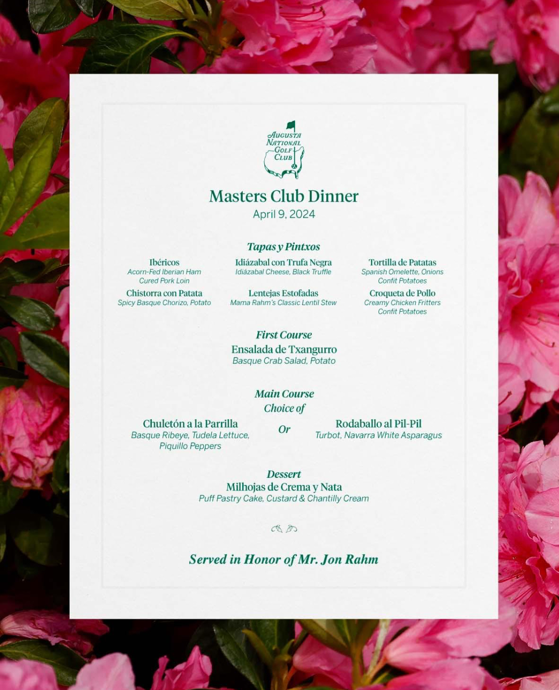 Masters 2022 Champions Dinner WINE PAIRING??? - Page 4 - WINE TALK ...