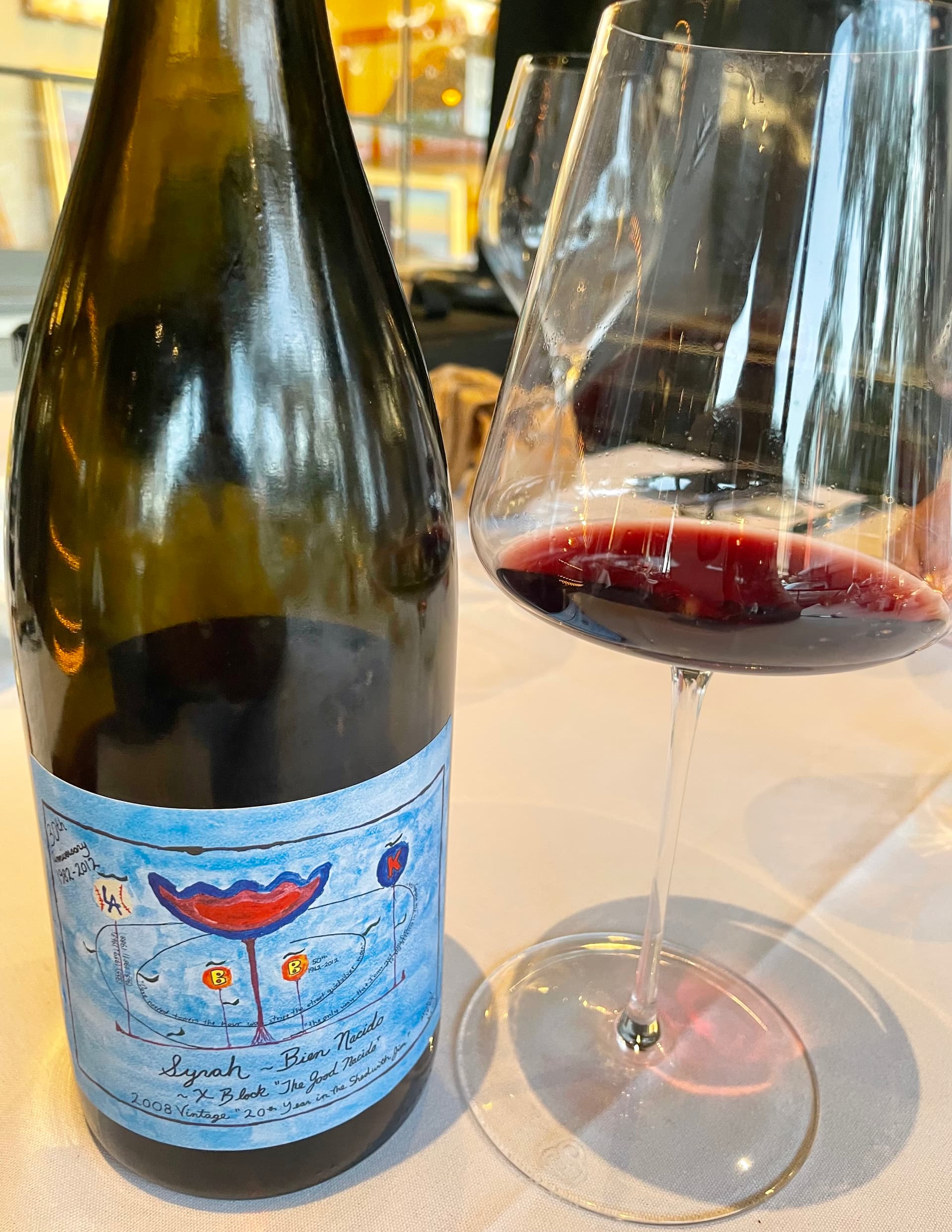 3 wines tasted blind at dinner: NV Ruinart BdB, 2019 Leflaive P-M and ...