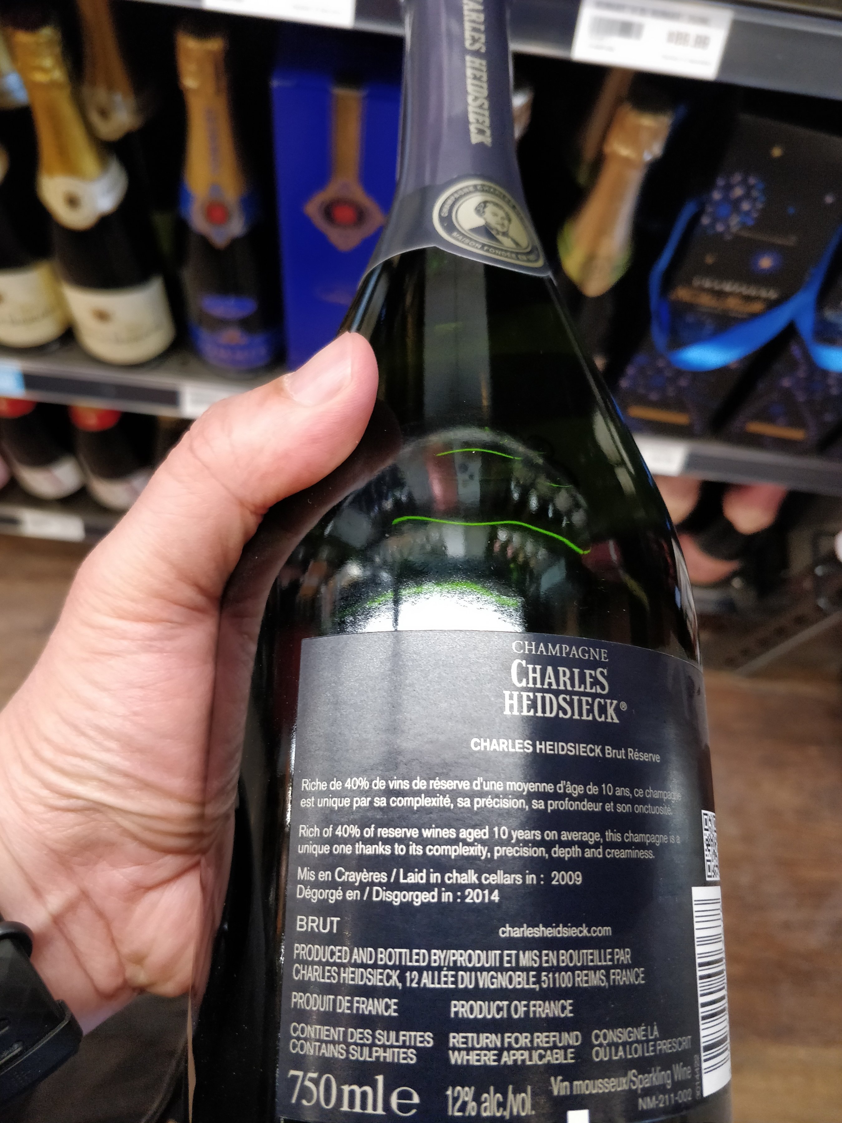 How to read back label on Charles Heidsieck Brut Reserve - WINE TALK ...